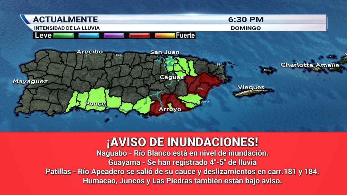 Continúan aviso y advertencia de inundaciones para varios municipios ...