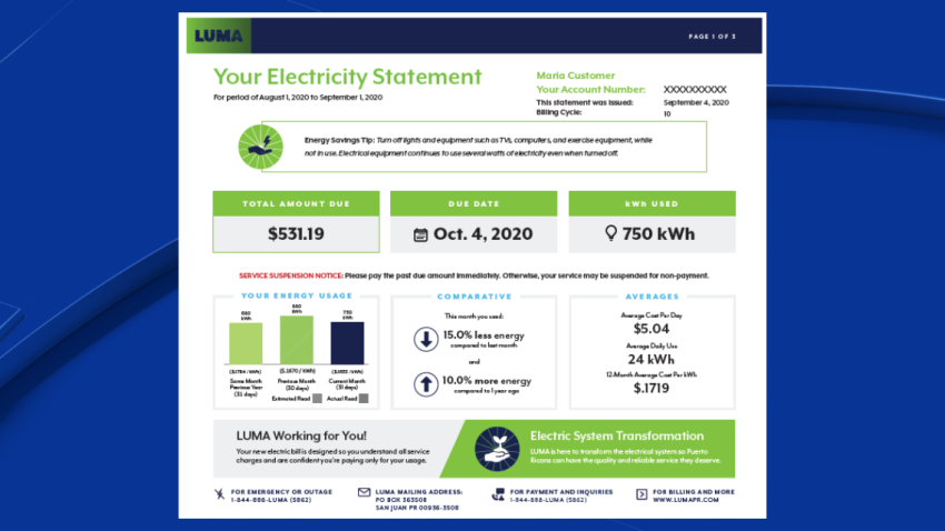 Negociado de Energía de Puerto Rico aprueba nuevo modelo de factura a ...