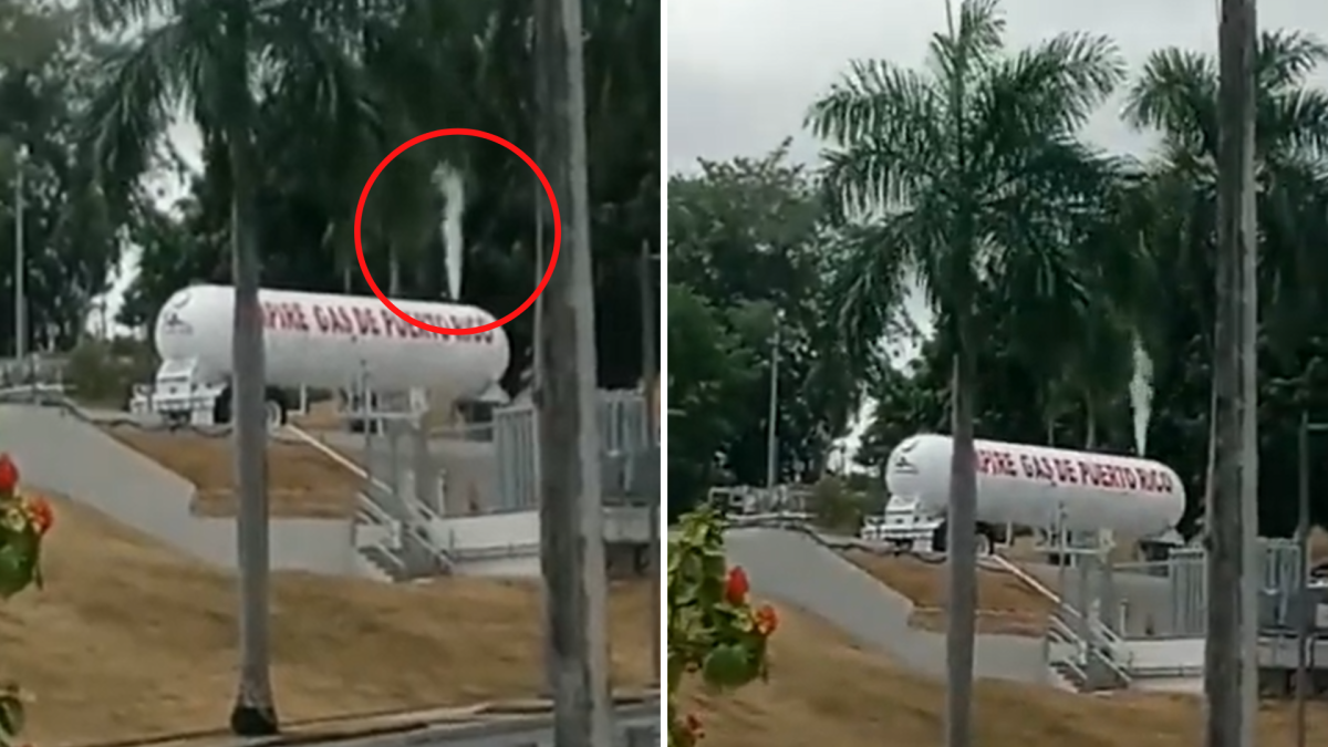 VIDEO: Impresionante escape de gas de un tanque en Guaynabo – Telemundo ...