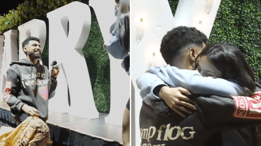 Jay Wheeler le propone matrimonio a su novia en el "Choli" – Telemundo ...