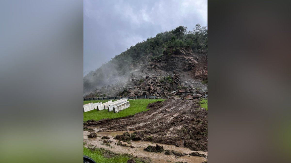 Reportan otro desprendimiento de rocas en la PR-52 en Cayey – Telemundo ...
