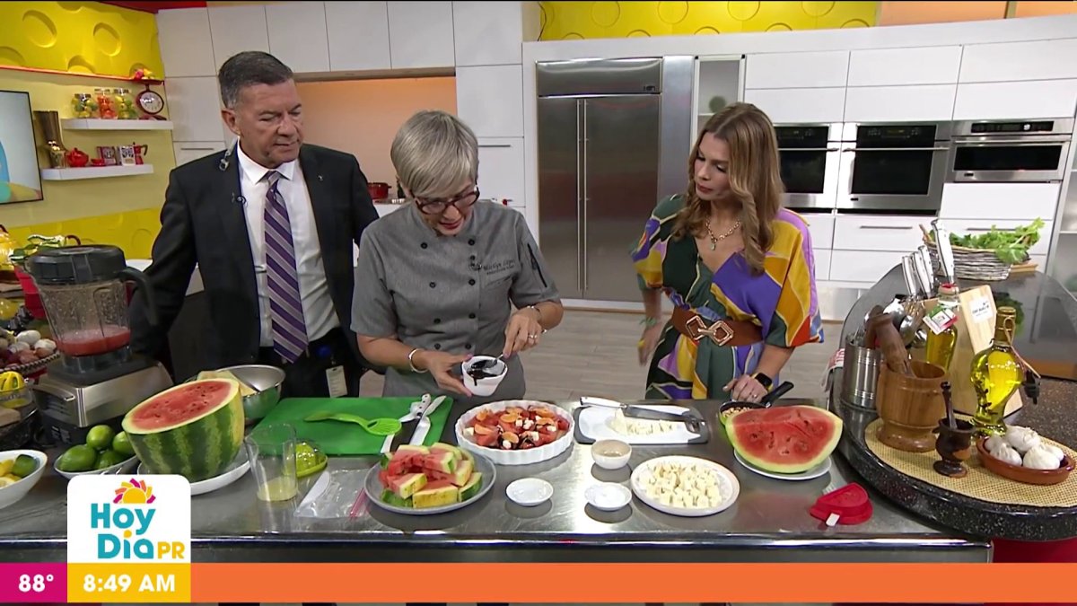 Sazón al día | Ensalada de melón de agua y queso del país – Telemundo ...