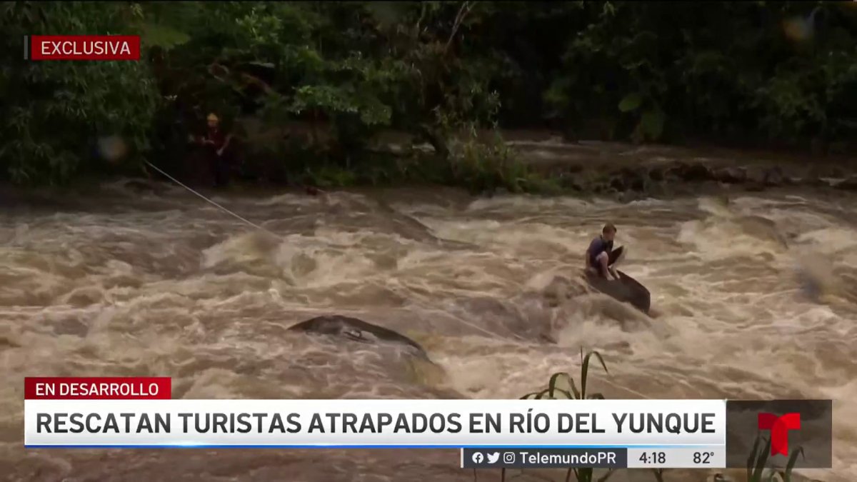 Impactantes imágenes: rescatan a turistas atrapados por crecida del río ...