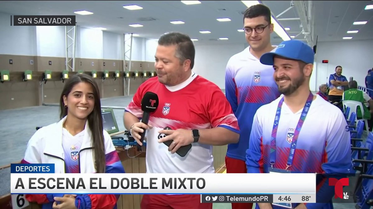 A escena el doble mixto en el tiro con rifle – Telemundo Puerto Rico