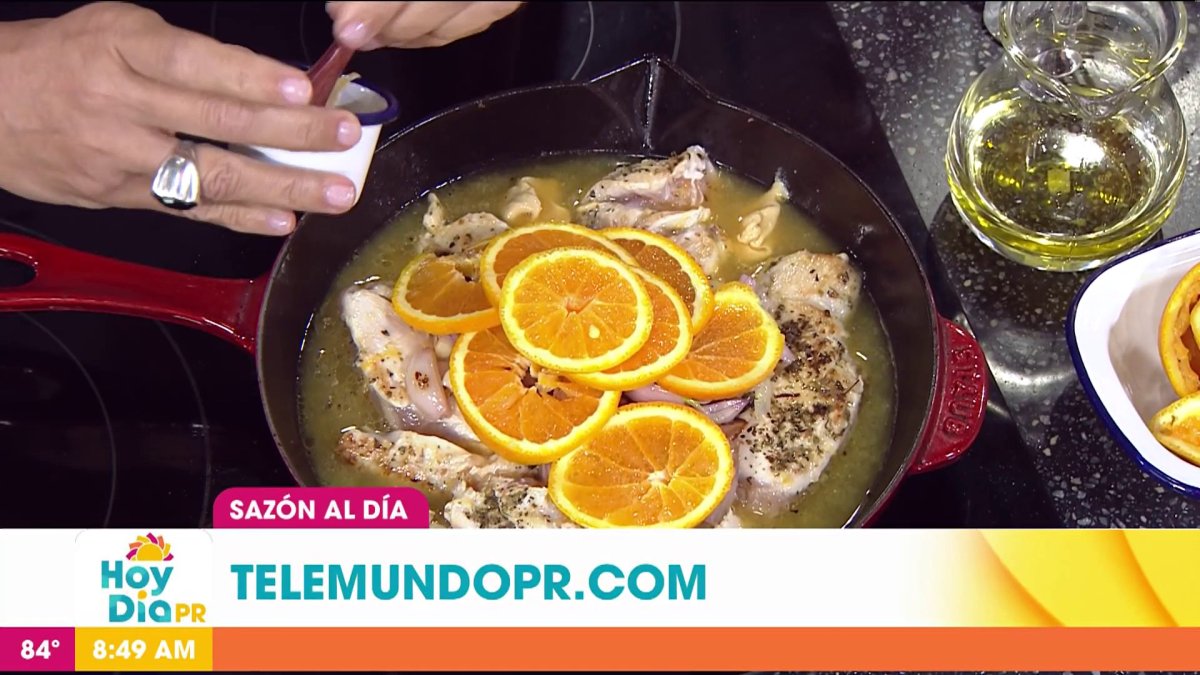 Sazón al día | Pechuga de pavo a la naranja – Telemundo Puerto Rico