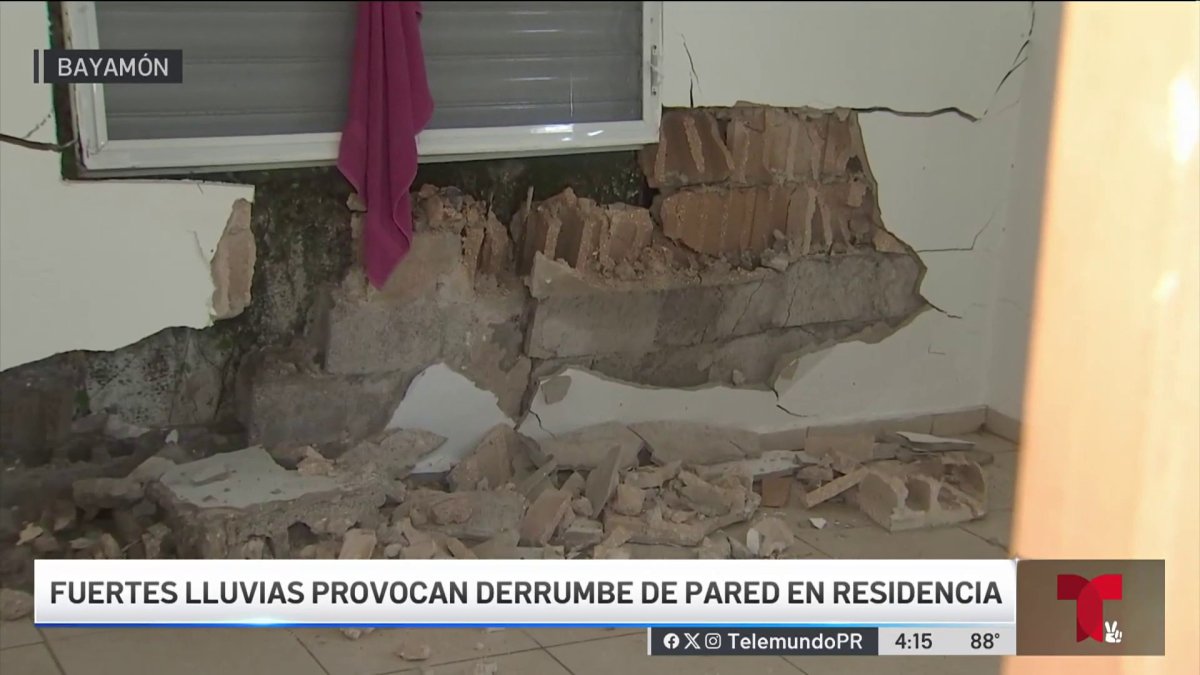 Fuertes lluvias provocan derrumbe en residencia de Bayamón – Telemundo ...