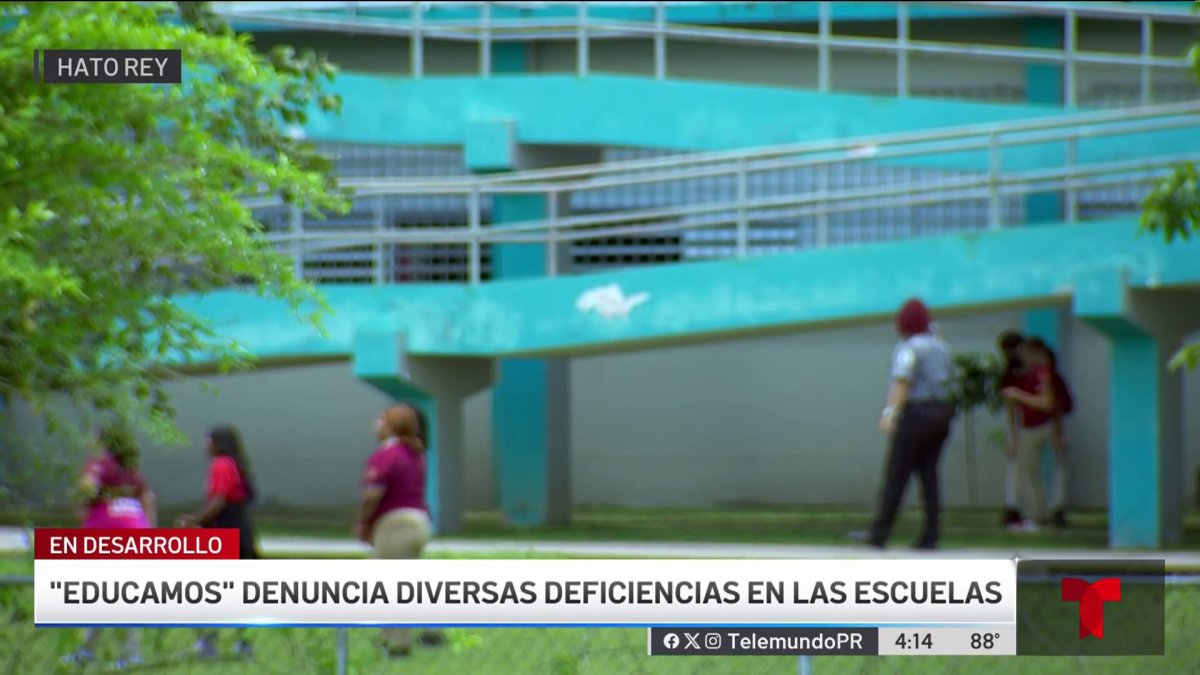 “EDUCAMOS” denuncia deficiencias en varias escuelas – Telemundo Puerto Rico