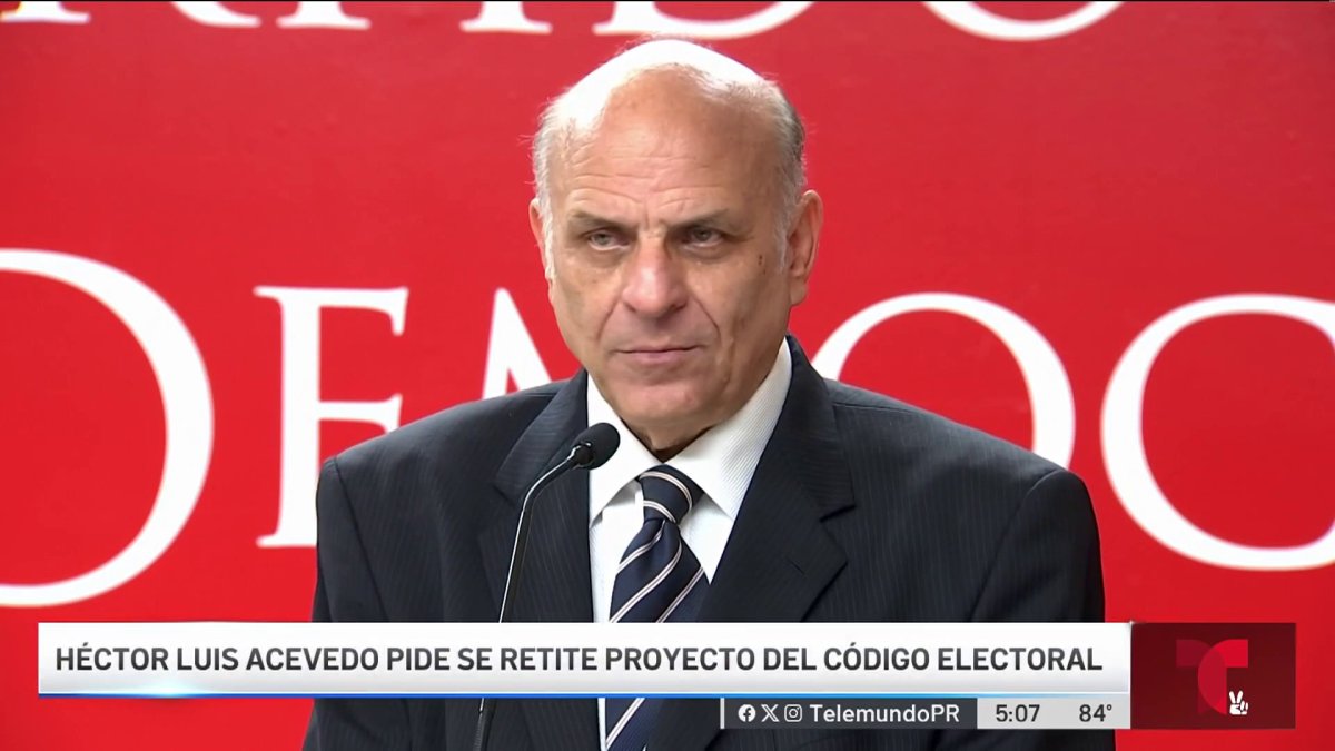 Héctor Luis Acevedo pide que se retire el proyecto del Código Electoral ...