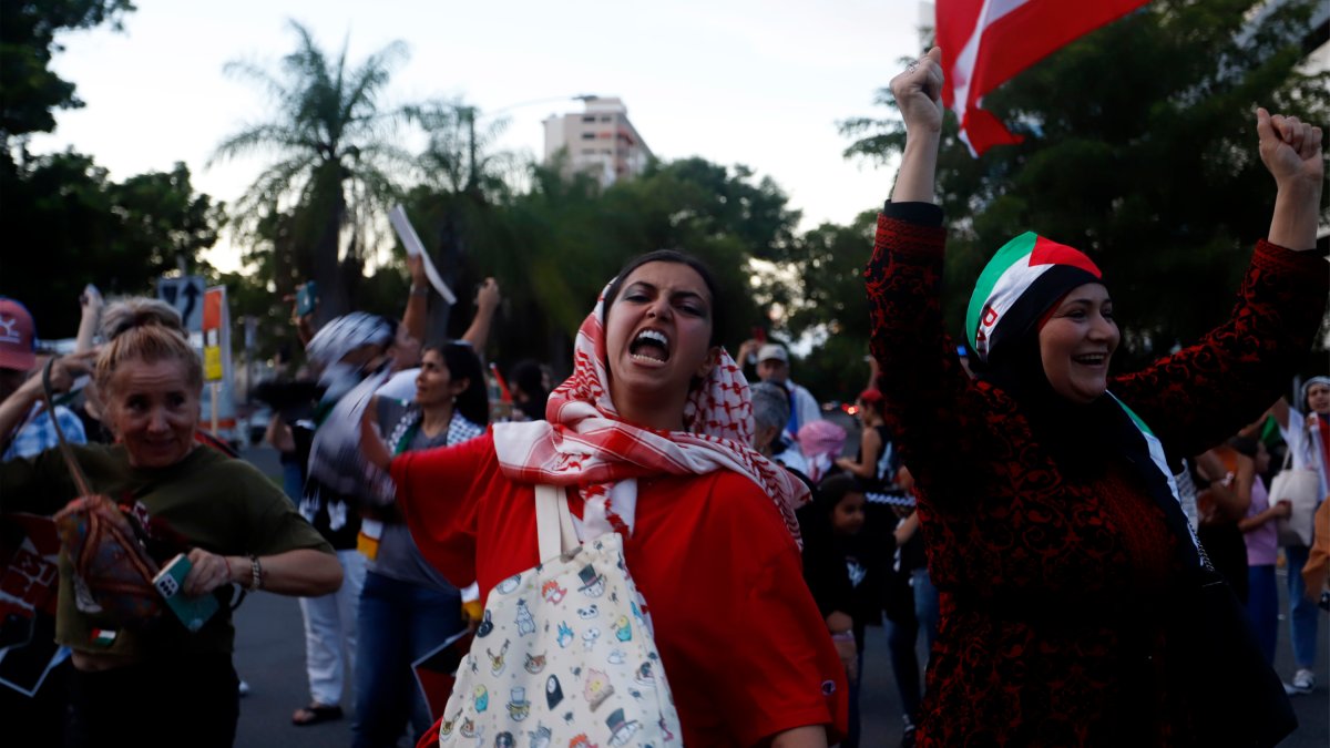 Cientos de puertorriqueños piden paz para el pueblo palestino ...