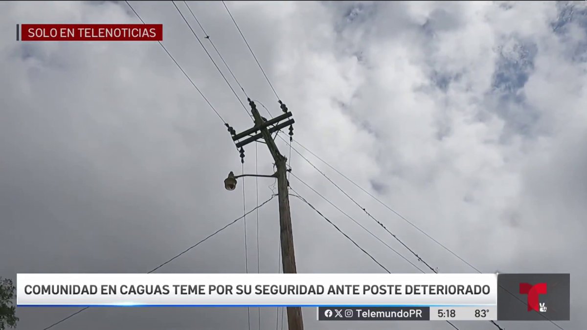 Temen que poste partido provoque una tragedia – Telemundo Puerto Rico