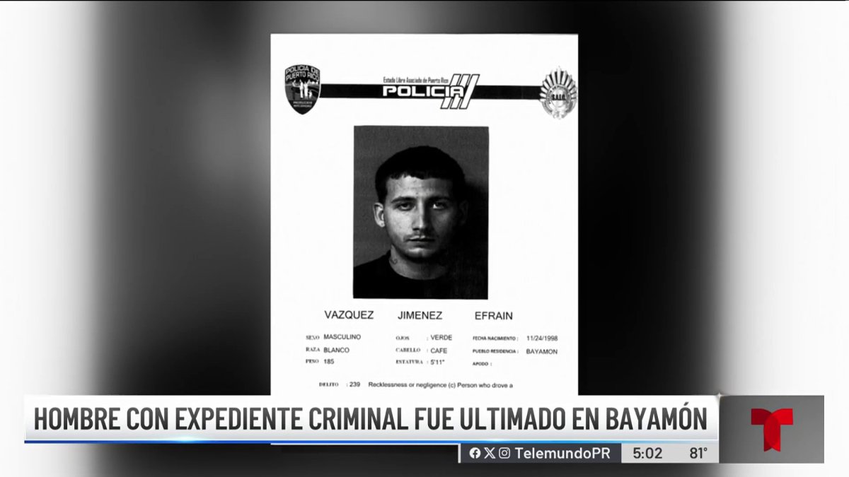 Con expediente criminal un hombre asesinado en Bayamón – Telemundo ...