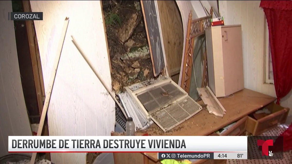 Derrumbe destruye parte de una casa en Corozal – Telemundo Puerto Rico
