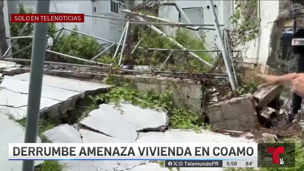 Derrumbe amenaza viviendas de comunidad en Coamo – Telemundo Puerto Rico
