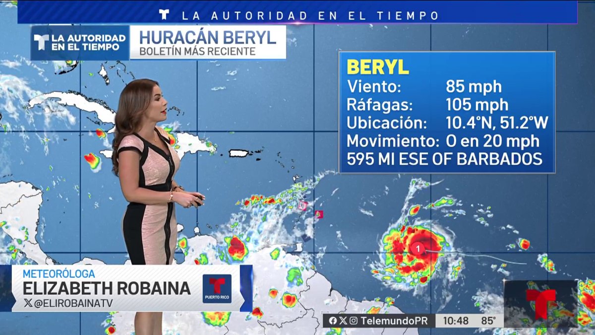 Boletín 11pm: huracán Beryl continúa fortaleciéndose – Telemundo Puerto ...