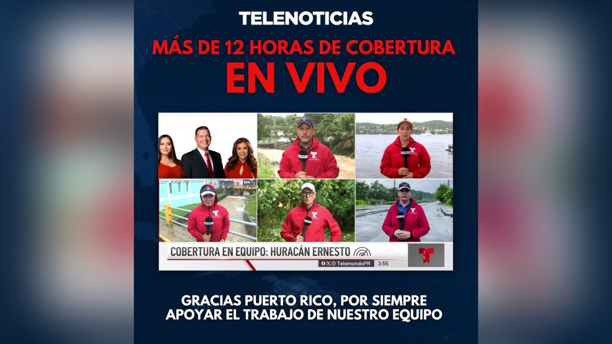 Huracán Ernesto: Telenoticias transmite en vivo durante más de 12 horas ...