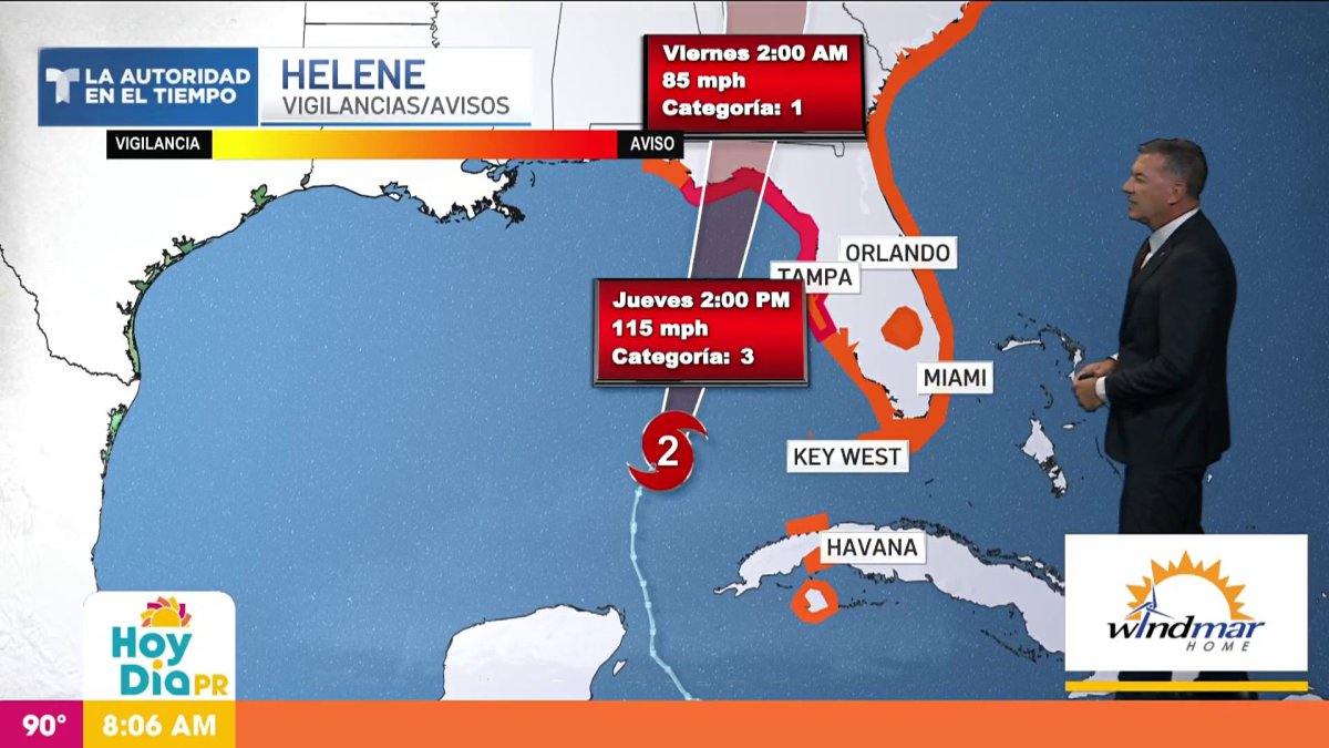 Huracán Helene se intensifica a categoría 2 – Telemundo Puerto Rico