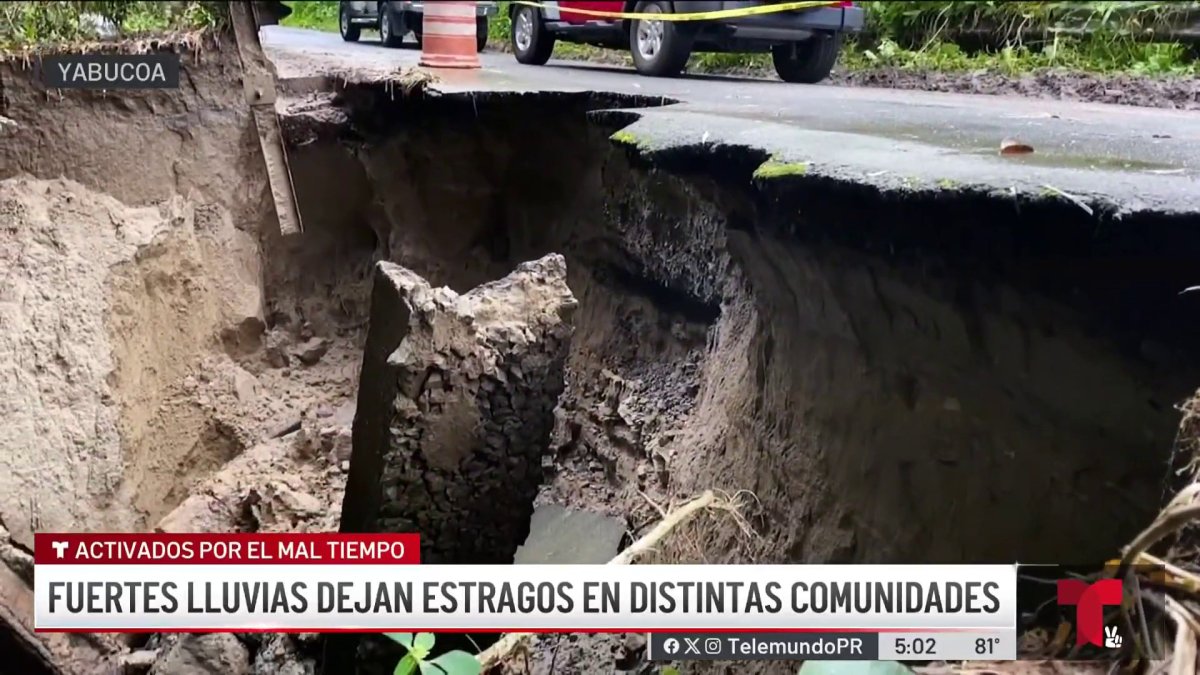 Intensas lluvias empeoran enorme derrumbe en Yabucoa – Telemundo Puerto ...