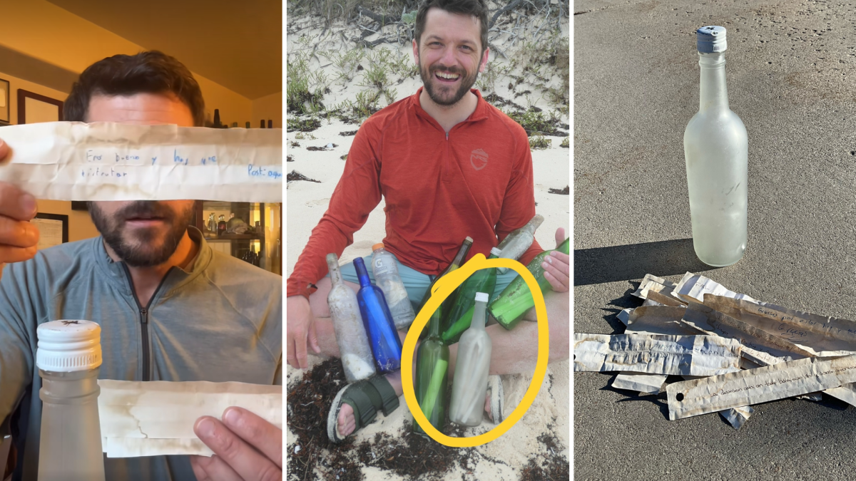 Músico estadounidense halla botella con mensajes de estudiantes ...