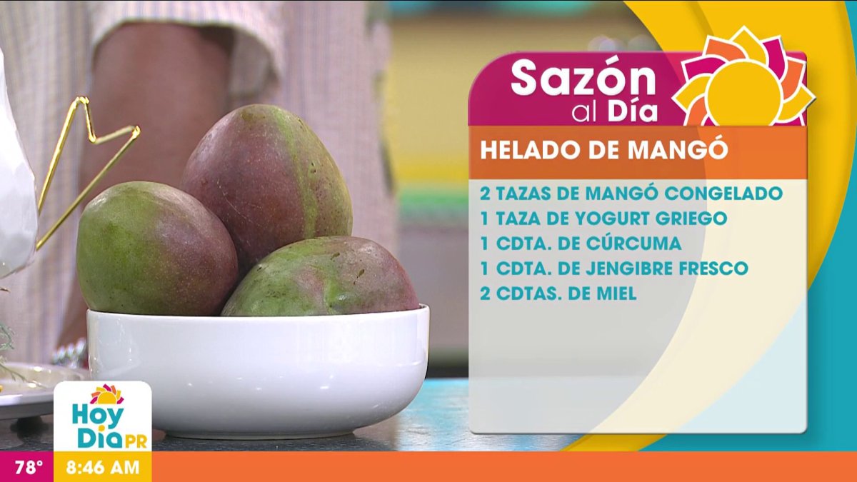 Sazón al día: helado de mangó – Telemundo Puerto Rico