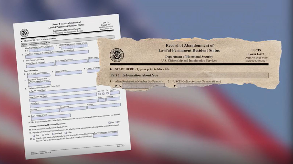 Qué es el formulario I-407 para renunciar a residencia permanente ...
